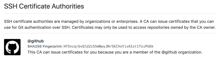 GitHub Enterprise CloudのSSH証明書認証 - GitHubブログ