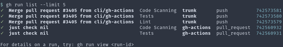Github Cliを使ってターミナルでgithub Actionsを操作する Githubブログ