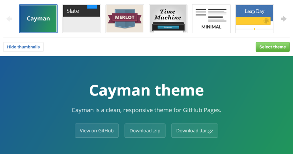 New theme chooser for GitHub Pages - The GitHub Blog