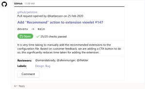 Announcing the GitHub integration with Microsoft Teams - The GitHub Blog