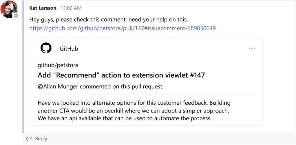 Announcing The Github Integration With Microsoft Teams The Github Blog