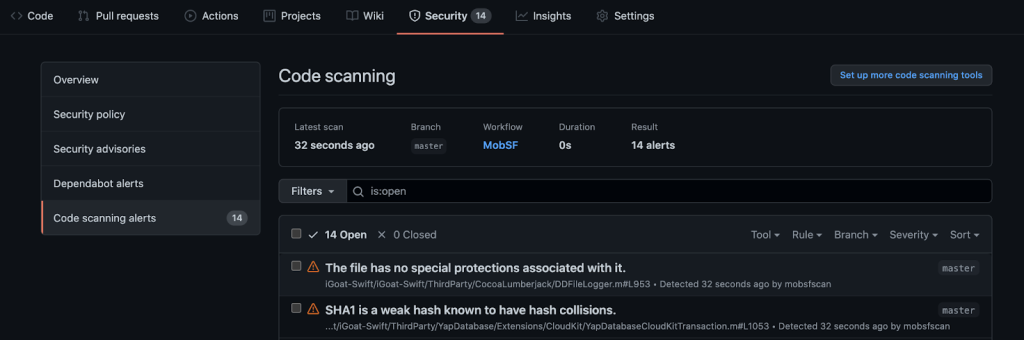 15+ new code scanning integrations with open source security tools ...