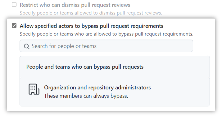 Allow bypassing required pull requests - GitHub Changelog