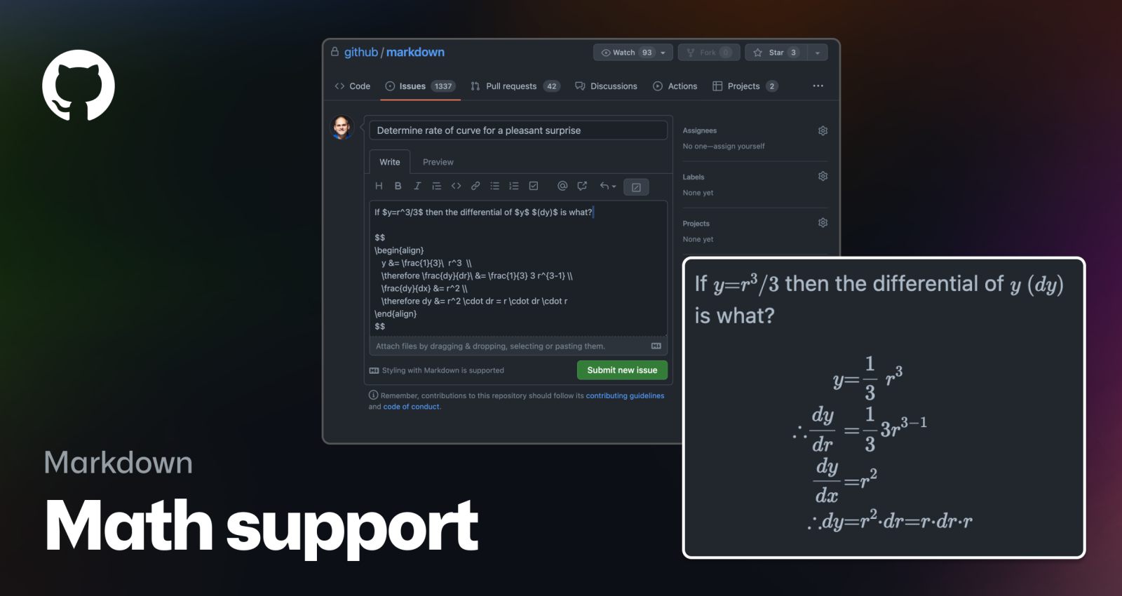 Math Support In Markdown The GitHub Blog Math Support In Markdown The GitHub Blog