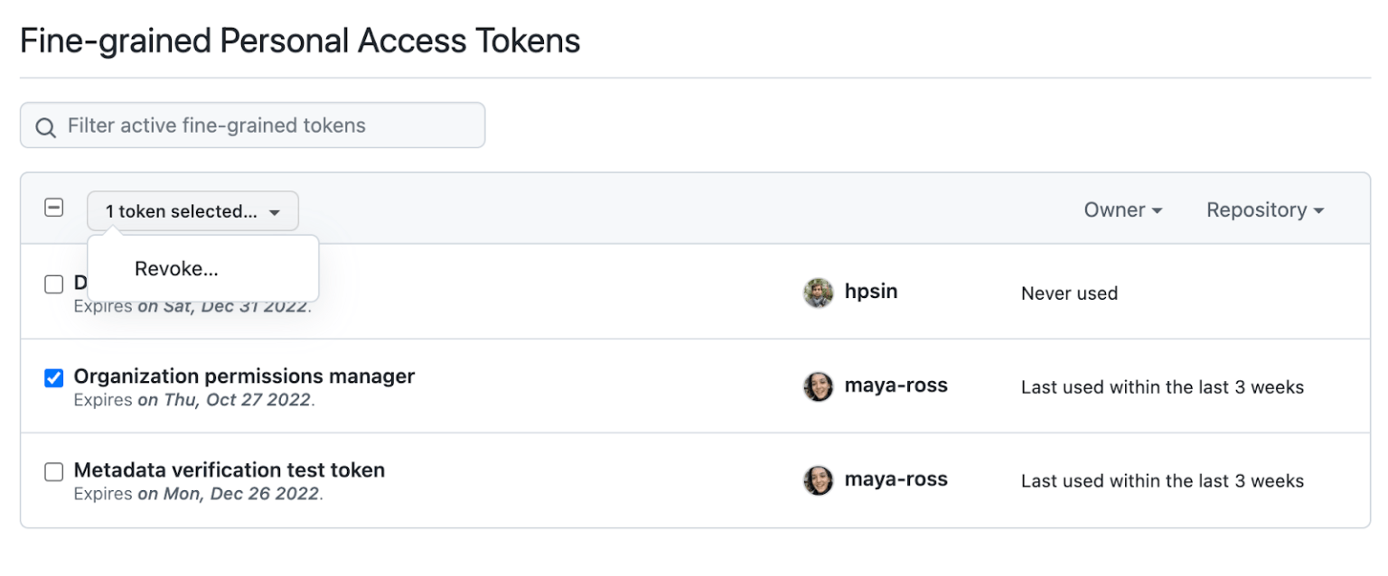 Introducing fine-grained personal access tokens for GitHub - The GitHub Blog