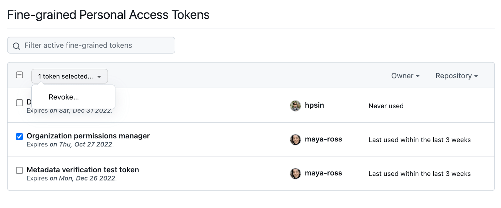 Introducing fine-grained personal access tokens for GitHub - The GitHub Blog