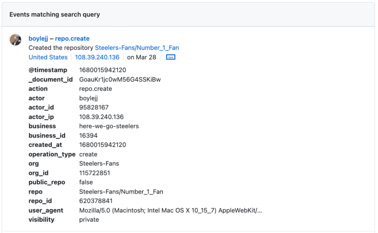 New expandable event payload view is generally available in all audit logs - GitHub Changelog