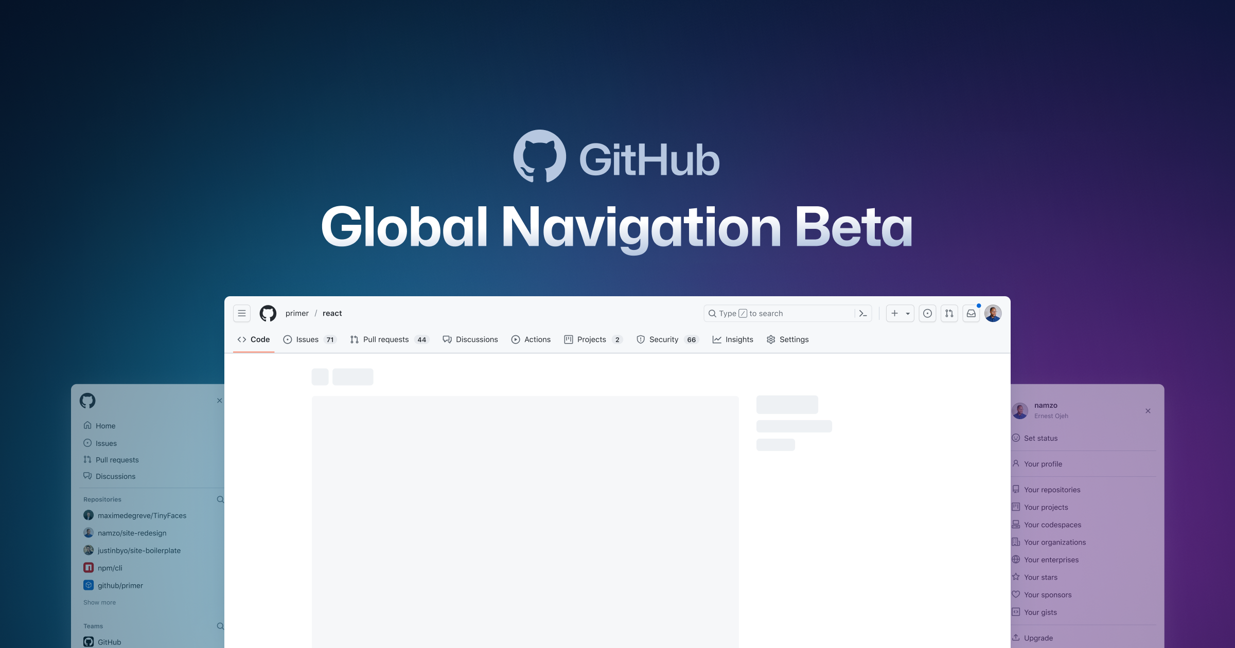 Exploring Github With The Redesigned Navigation Now In Public Beta