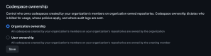 Codespaces Access and Ownership Settings - GitHub Changelog