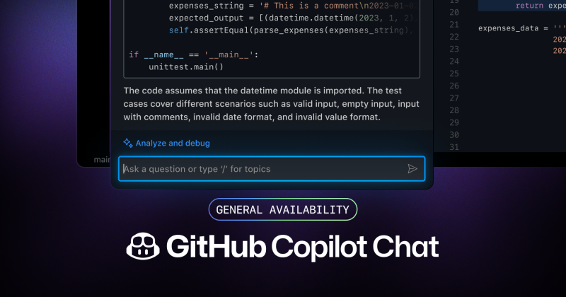GitHub Copilot Chat now generally available for organizations and ...
