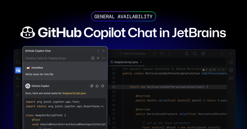 GitHub Copilot Chat General Availability in JetBrains IDE - GitHub ...