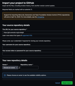 Updates to GitHub Importer and the deprecation of the Source Import ...