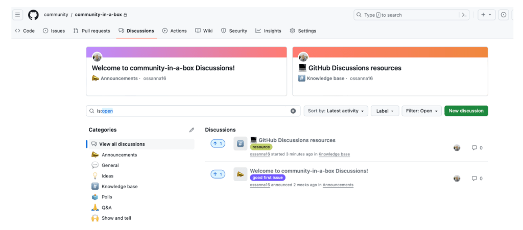 Create A Home For Your Community With Github Discussions The Github Blog