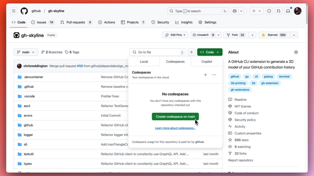 How We Built The Github Skyline Cli Extension Using Github The Github