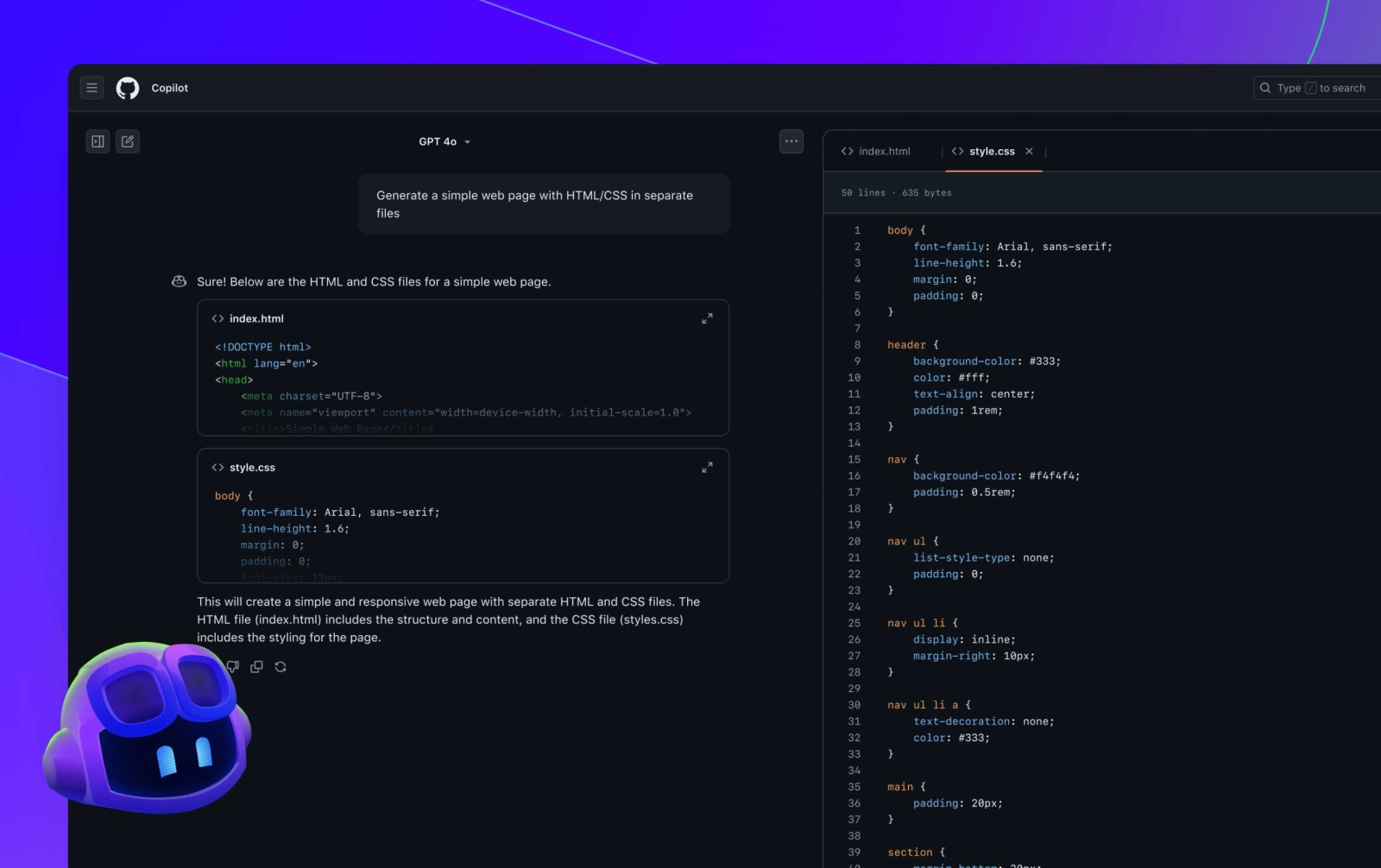 View and iterate on generated files directly within Copilot chat ...