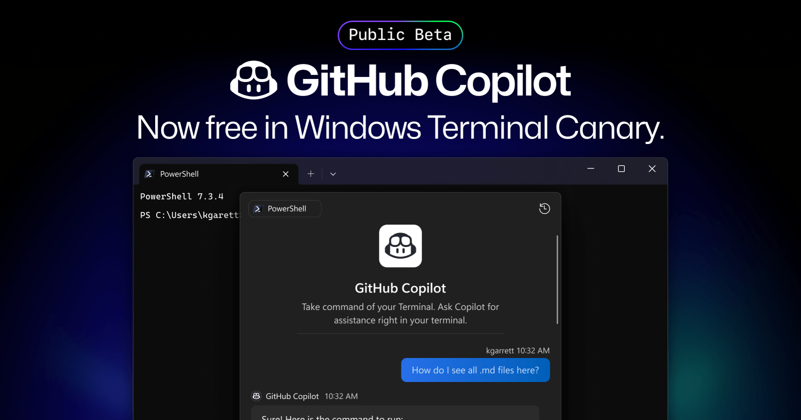 GitHub Copilot now available for free in Windows Terminal Canary - GitHub Changelog