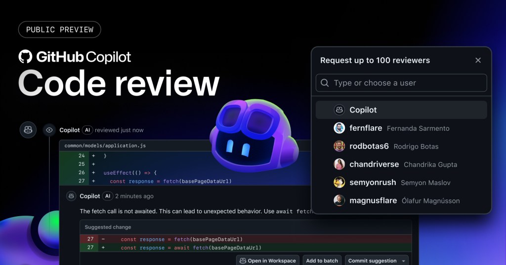 Code review in GitHub Copilot is now in public preview - GitHub Changelog