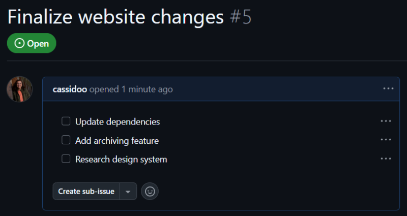 Video How To Create Checklists In Markdown For Easier Task Tracking The Github Blog