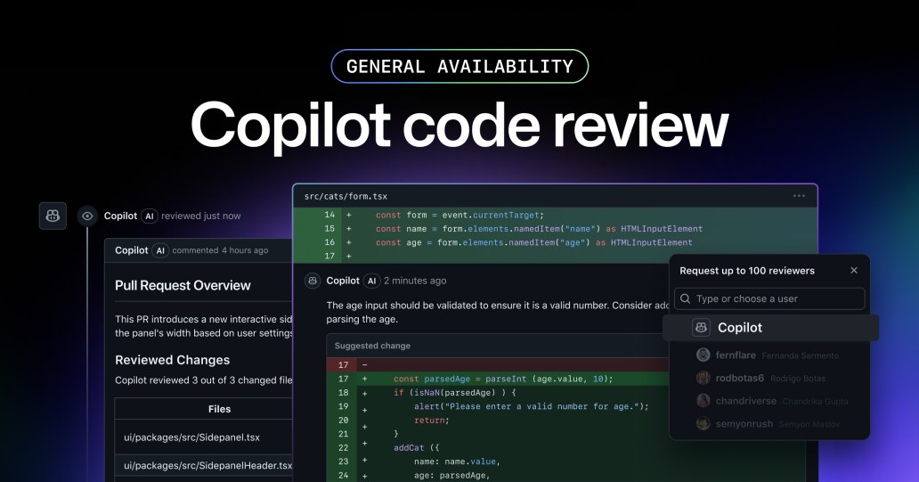 Copilot code review now generally available - GitHub Changelog