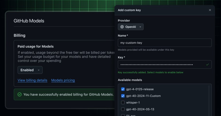 GitHub Models now supports moving beyond free limits - GitHub Changelog