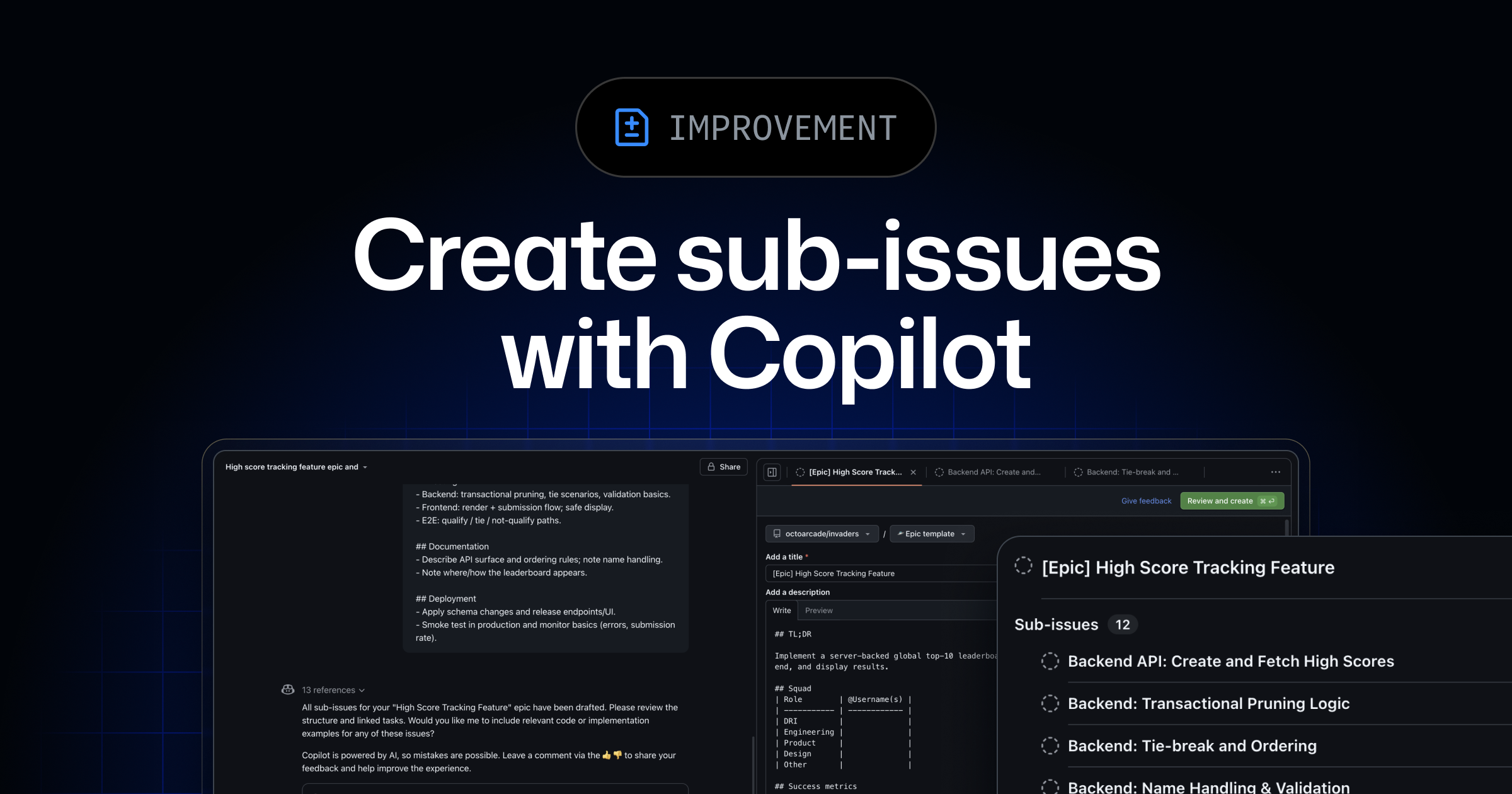 Create sub-issues with Copilot in public preview - GitHub Changelog