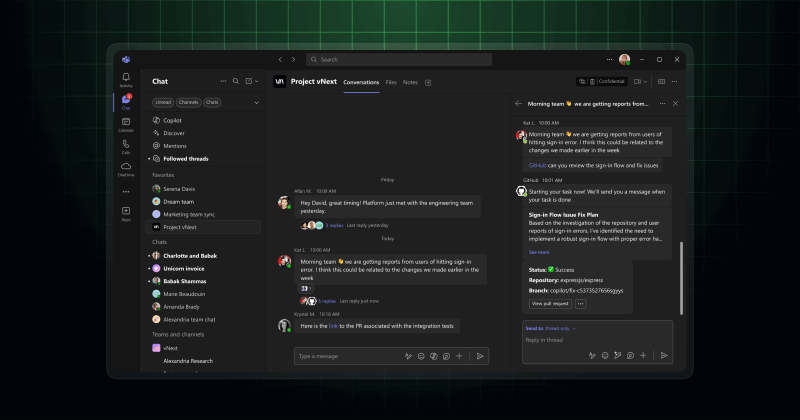 Work with Copilot coding agent in Microsoft Teams - GitHub Changelog