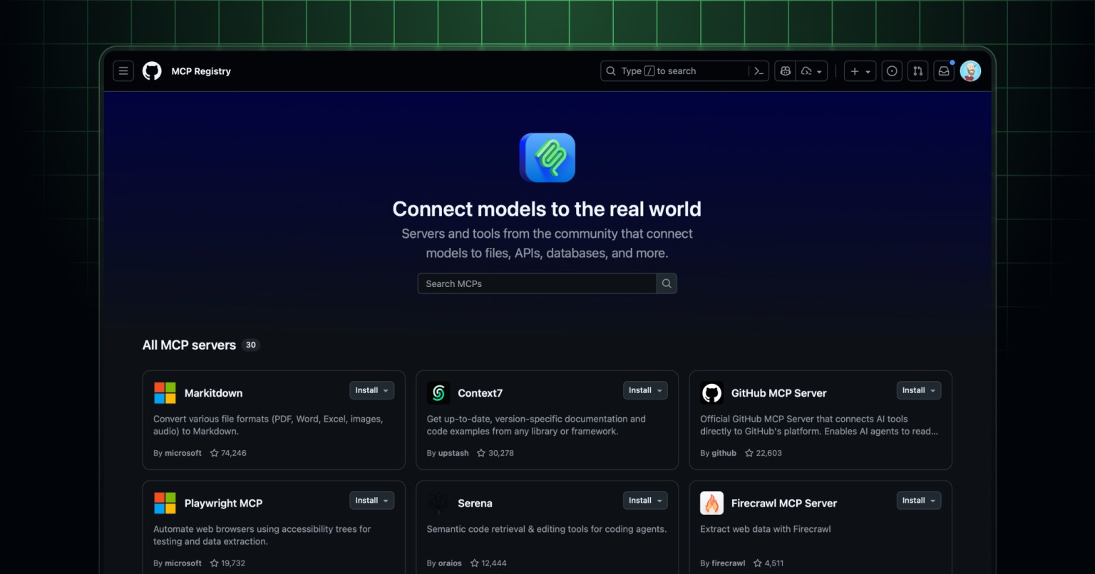 GitHub MCP Registry: The fastest way to discover AI tools - GitHub ...