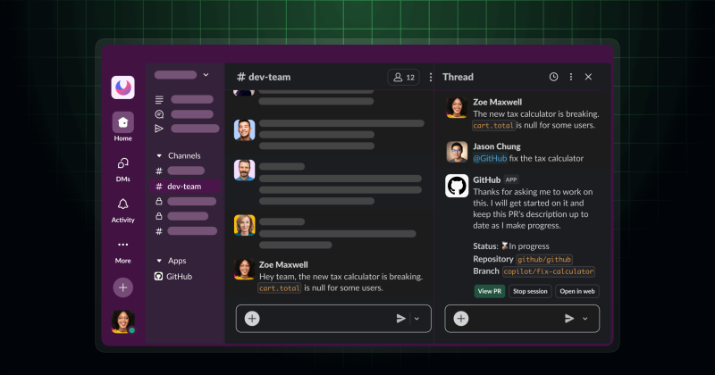 Work With Copilot Coding Agent In Slack Github Changelog