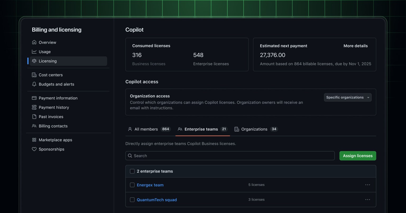 Managing Copilot Business in enterprise is now generally available - GitHub Changelog
