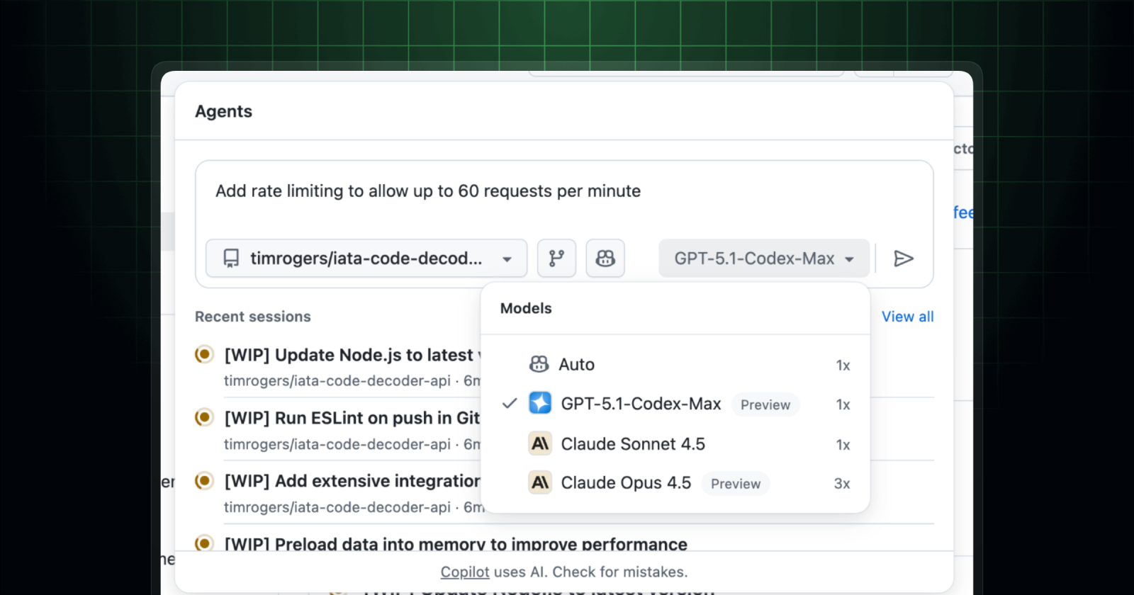 Model picker for Copilot coding agent for Copilot Pro and Pro+ subscribers - GitHub Changelog