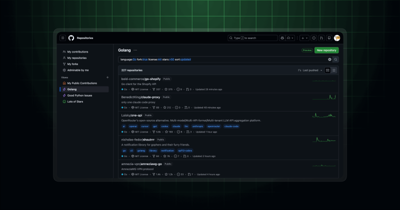 Repository dashboard: Find, search, and save queries in preview - GitHub Changelog