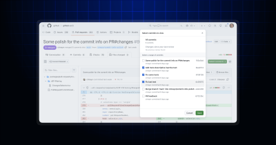 Review commit-by-commit, improved filtering, and more in the pull request "Files changed" public ...