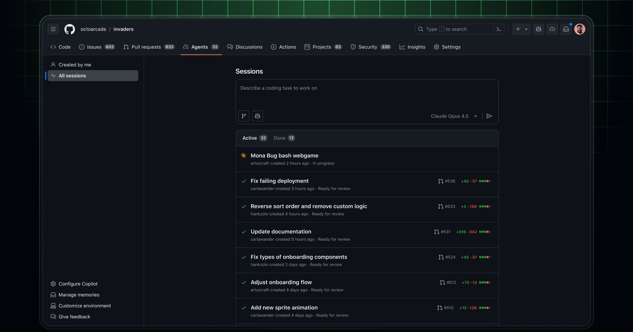Introducing the Agents tab in your repository - GitHub Changelog