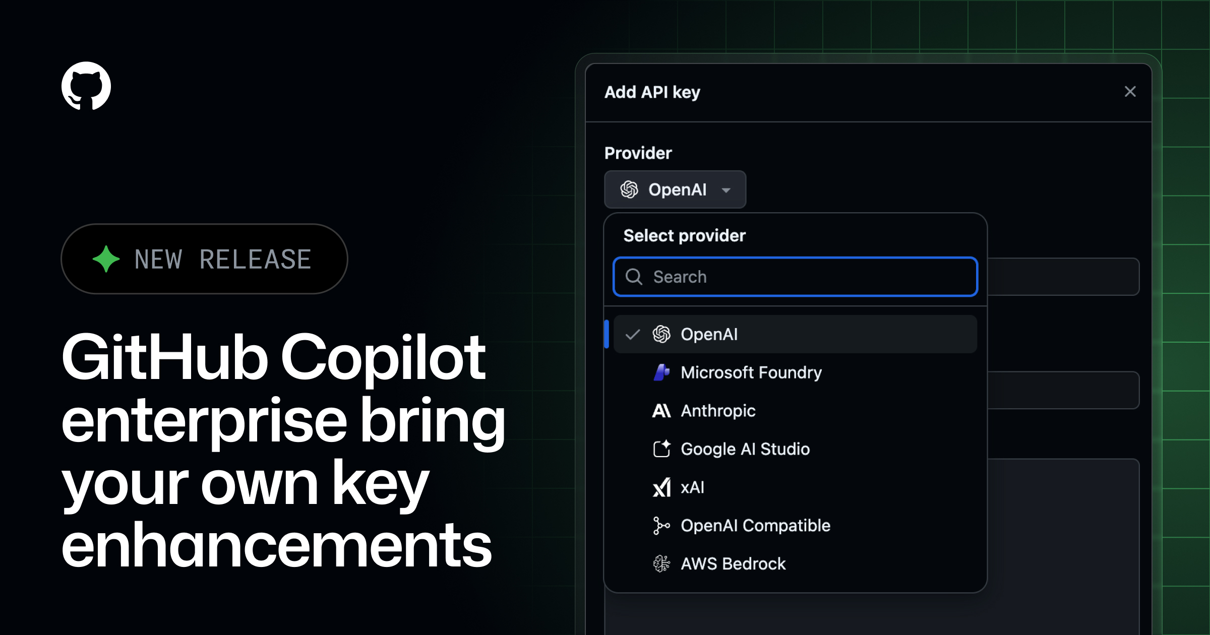 GitHub Copilot bring your own key (BYOK) enhancements - GitHub Changelog